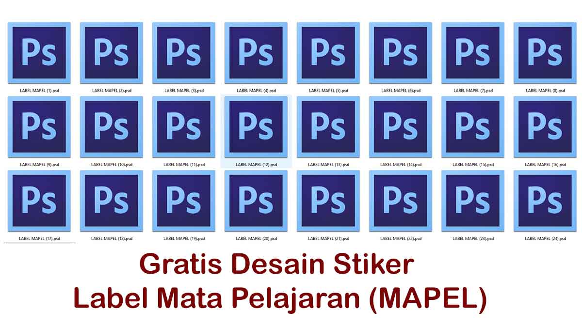 Gratis Desain Stiker Label Mata Pelajaran (MAPEL) - Ruang Desain